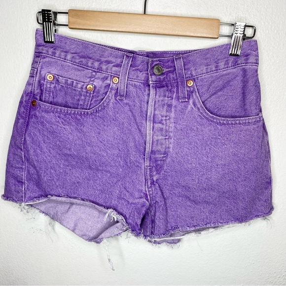 Levi's | Shorts | Levis 5 Premium Lavender Purple High Rise Cherry Tab ...